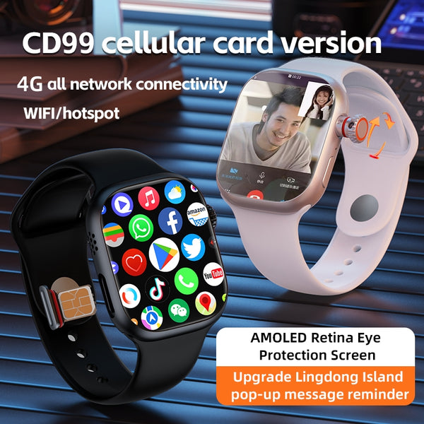 DaTeoy CD99 4G Android Smart Watch - 2.06" AMOLED Display, 32Gb/64Gb ...